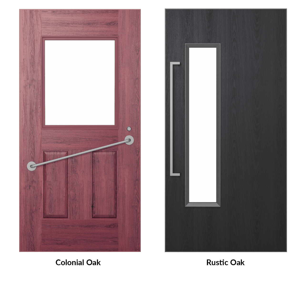 Wood Grain Restaurant Front Doors - Special-Lite