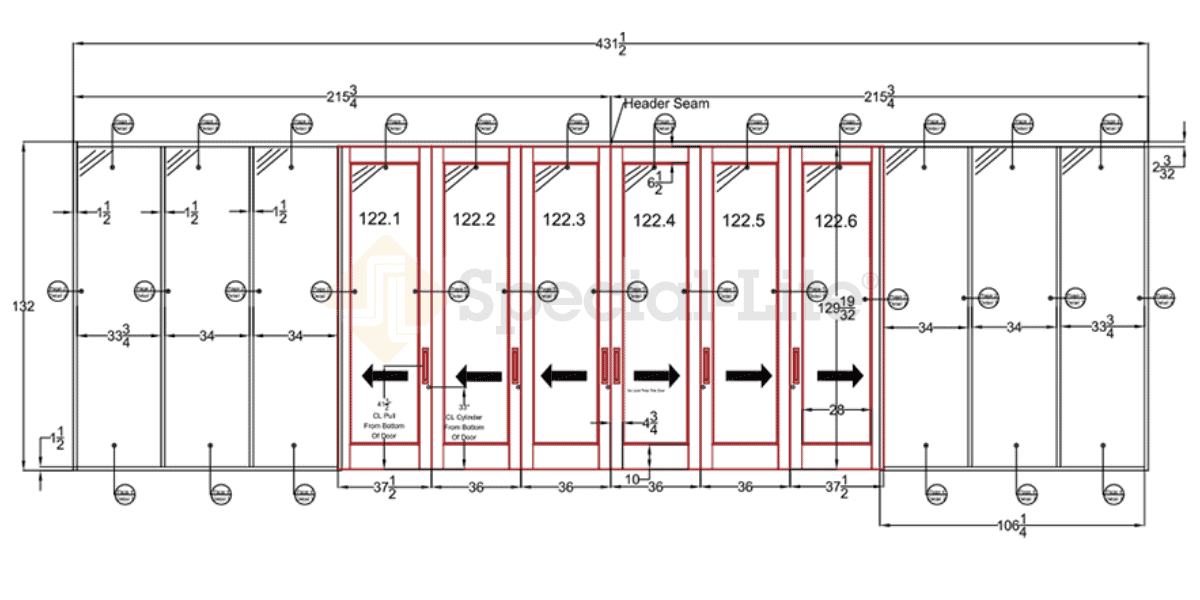 Sliding Door System Project inside OneAmerica Tower